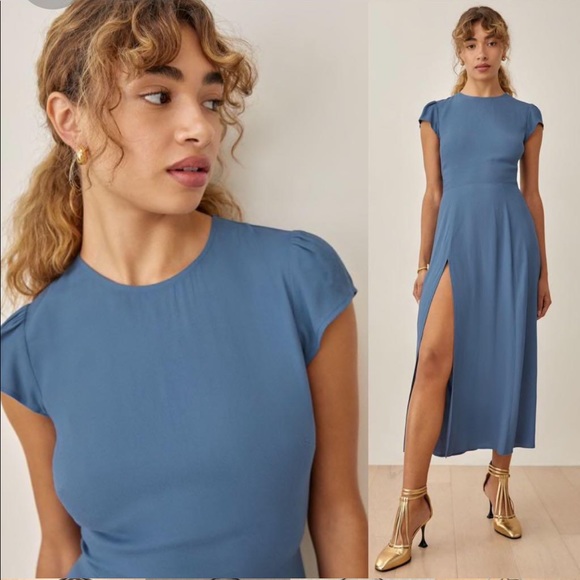Reformation | Dresses | Reformation Gavin Dress In Morning Glory Sz 8 ...